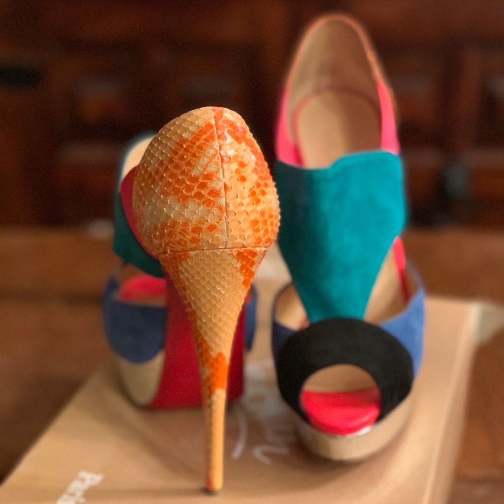 Christian Louboutin Pitou 160mm Python Multicolor - Gem